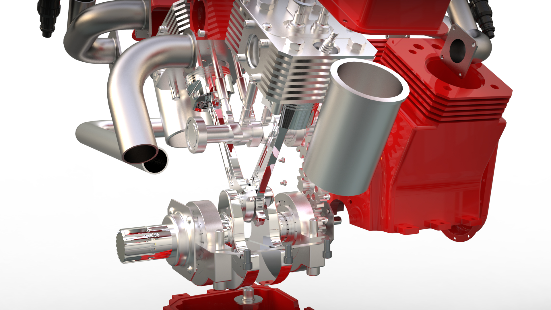 v twin asm Motor de dois cilindros Modelo 3D - TurboSquid 1427737