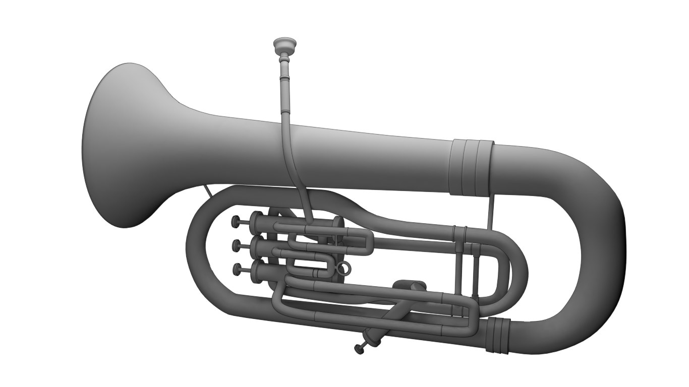 3D euphonium model - TurboSquid 1427807