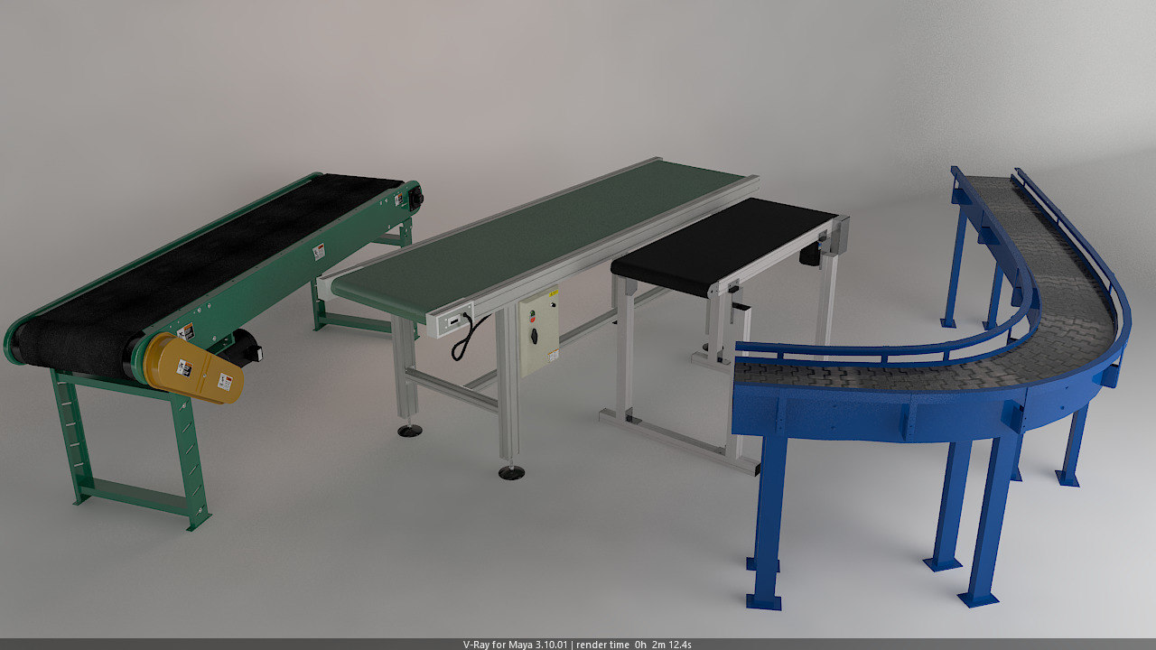 Conveyors 3D model - TurboSquid 1428075