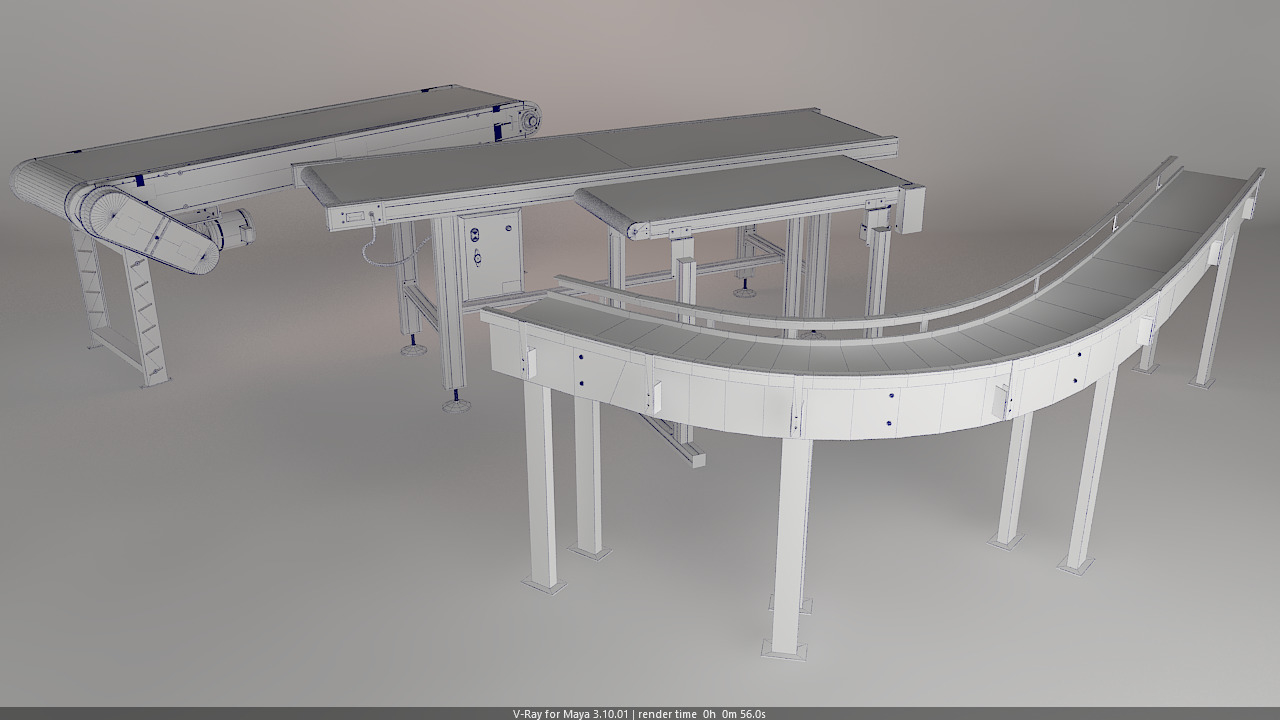 Conveyors 3D model - TurboSquid 1428075