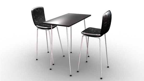Long leg table chair 3D model - TurboSquid 1428068