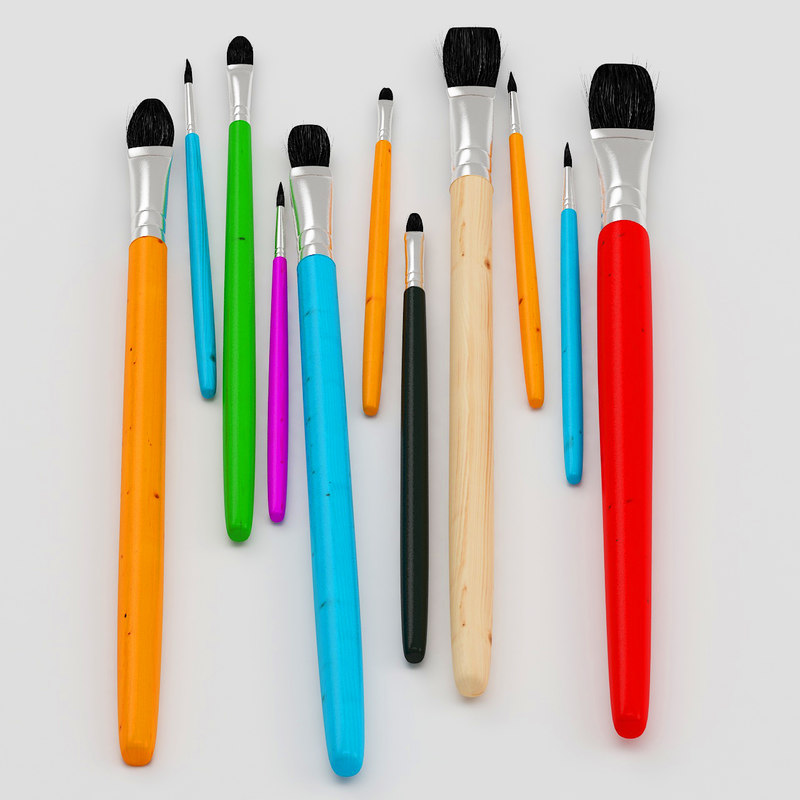 paint brush 3d model