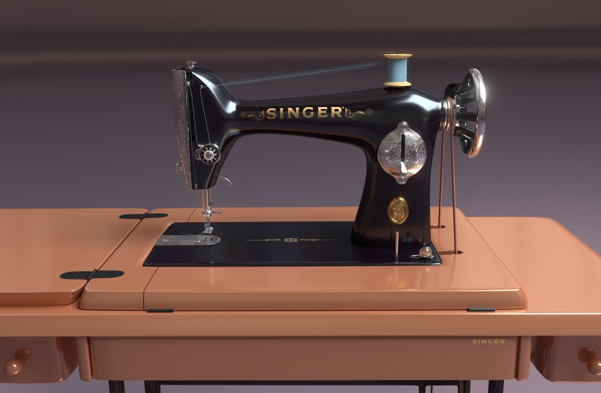 3D retro sewing machine - TurboSquid 1428232