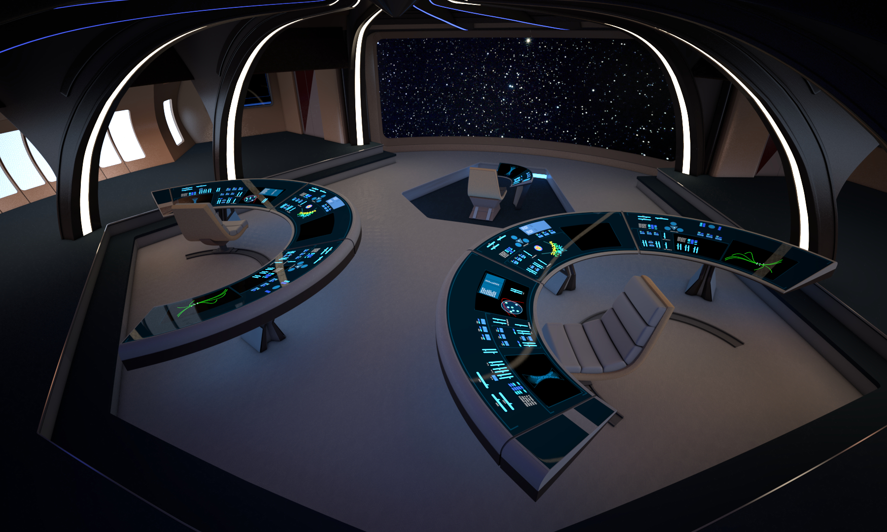 Bridge spaceship model - TurboSquid 1428721