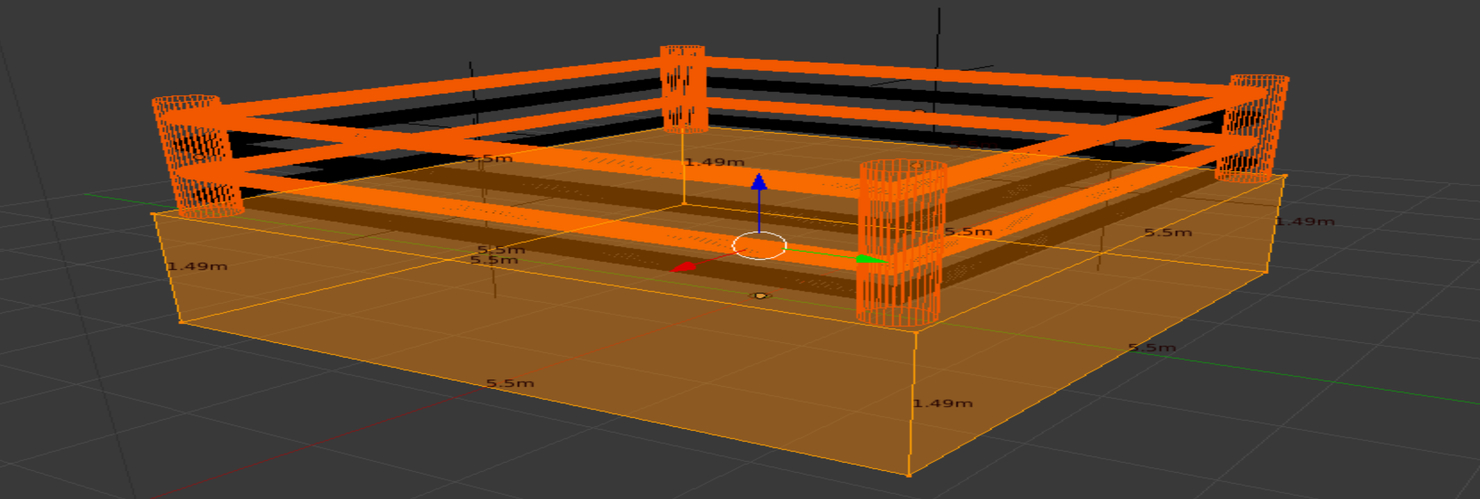 3D boxing ring model - TurboSquid 1428419