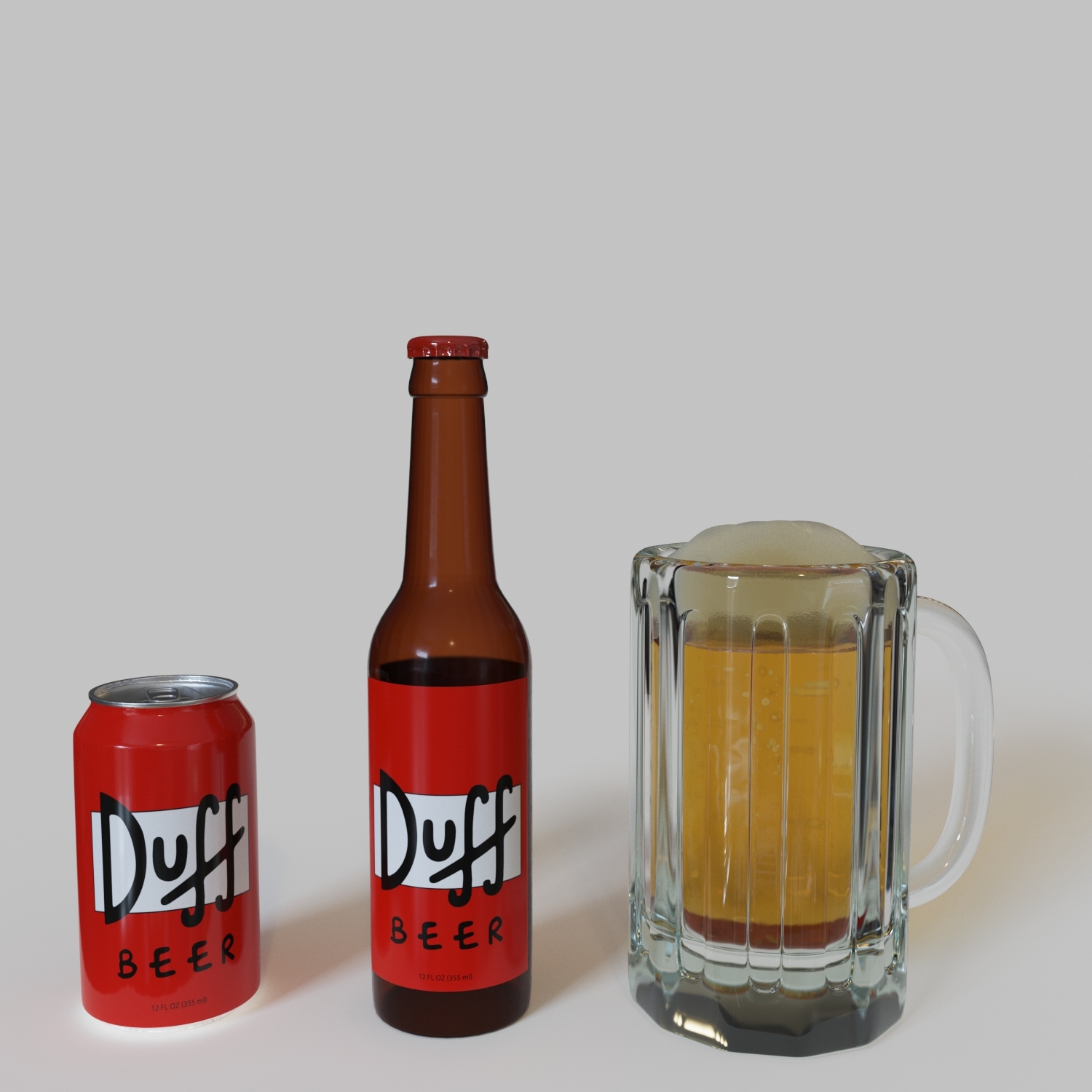 3D duff beer bottle - TurboSquid 1426374