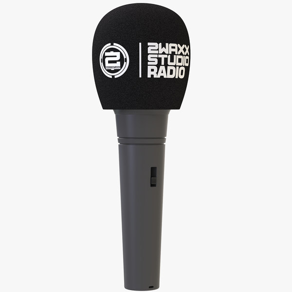 tv microphone advertising box 3d model