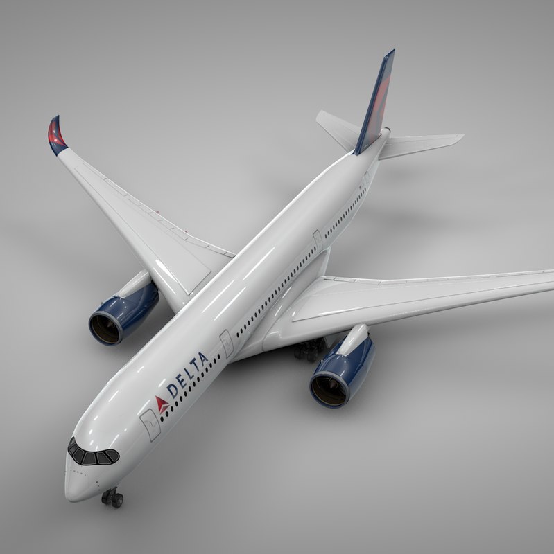Airbus a350-900 delta airlines model - TurboSquid 1428590