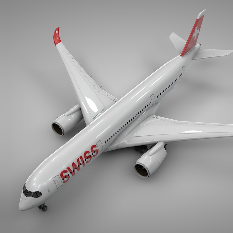 3D airbus a350-900 swiss air model - TurboSquid 1428606