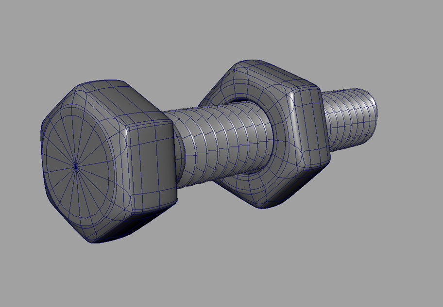 3D nut bolt - TurboSquid 1428635