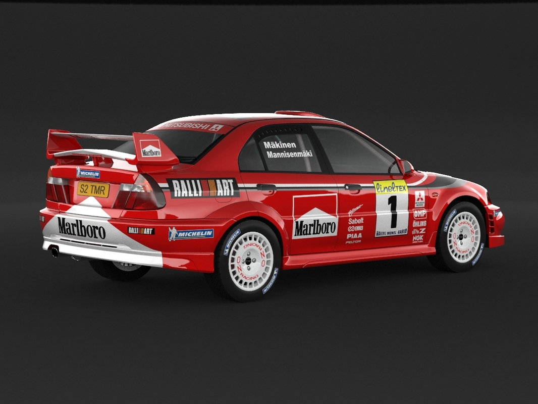3D модель Mitsubishi Evolution 6 Rally car - TurboSquid 1253745