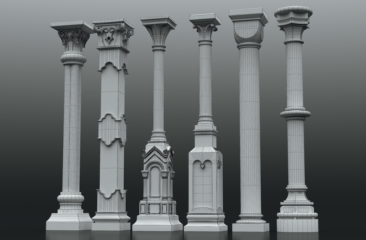 3D gothic columns model - TurboSquid 1428756
