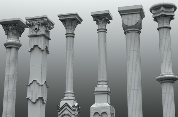 Modello 3D Collezione di colonne gotiche - TurboSquid 1428756