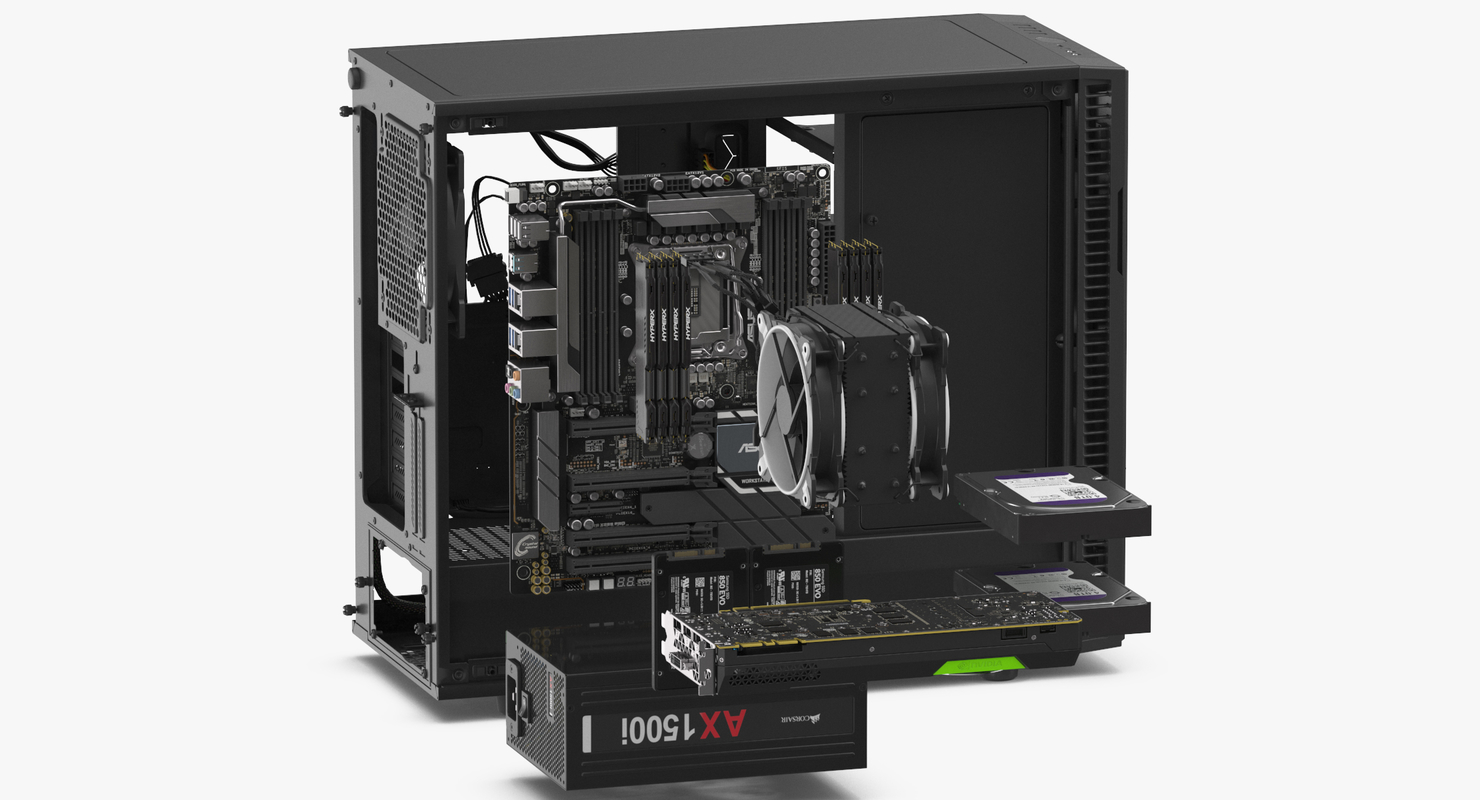 Fractal computer case expanded 3D - TurboSquid 1429094