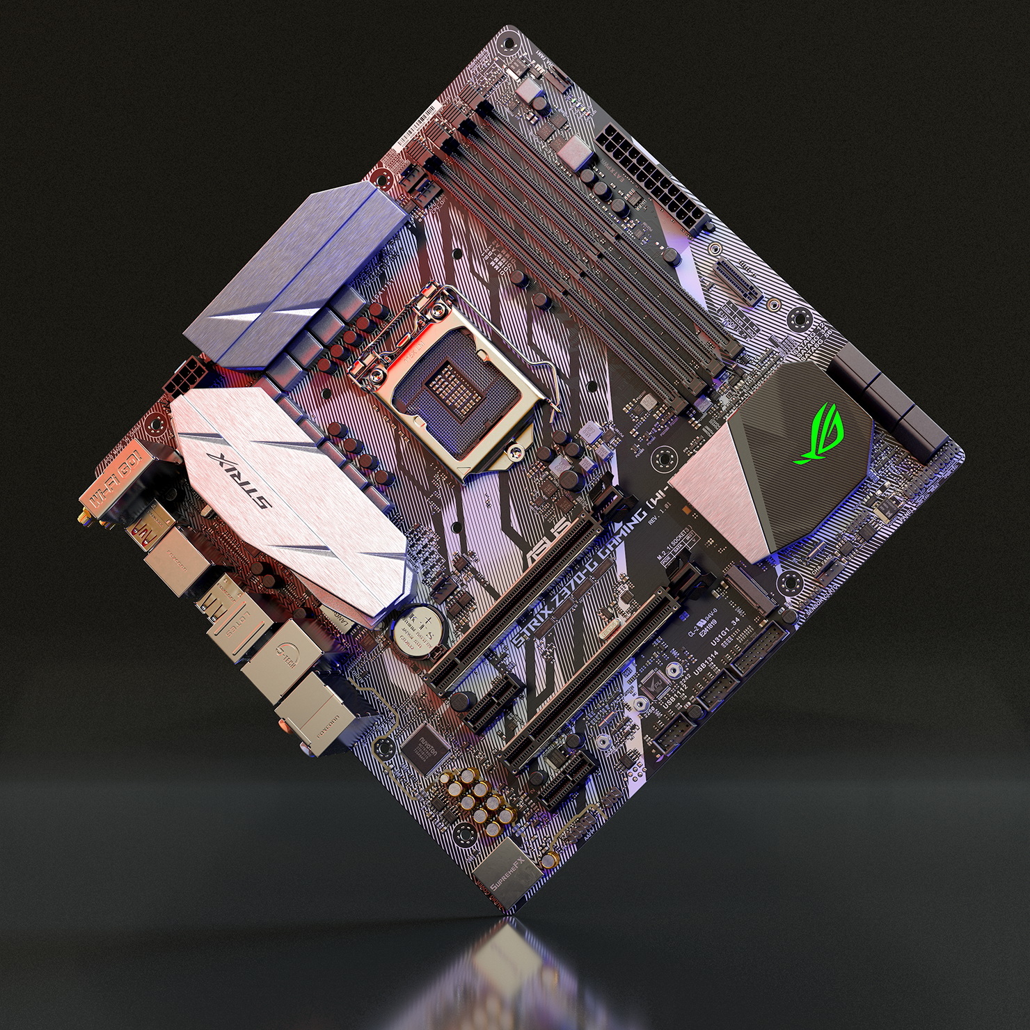 Asus rog strix z370-g 3D model - TurboSquid 1429277