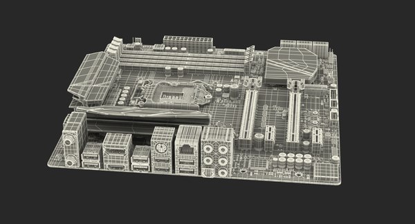 3D gaming motherboard electronic board - TurboSquid 1429288