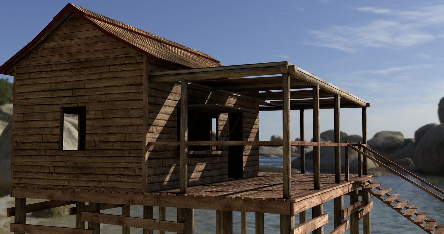 Wooden shack 3D - TurboSquid 1429127