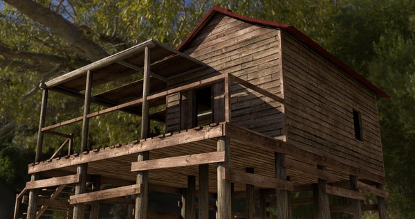 Wooden shack 3D - TurboSquid 1429127