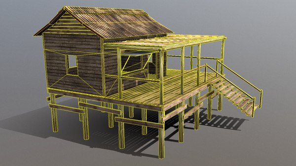 Wooden shack 3D - TurboSquid 1429127