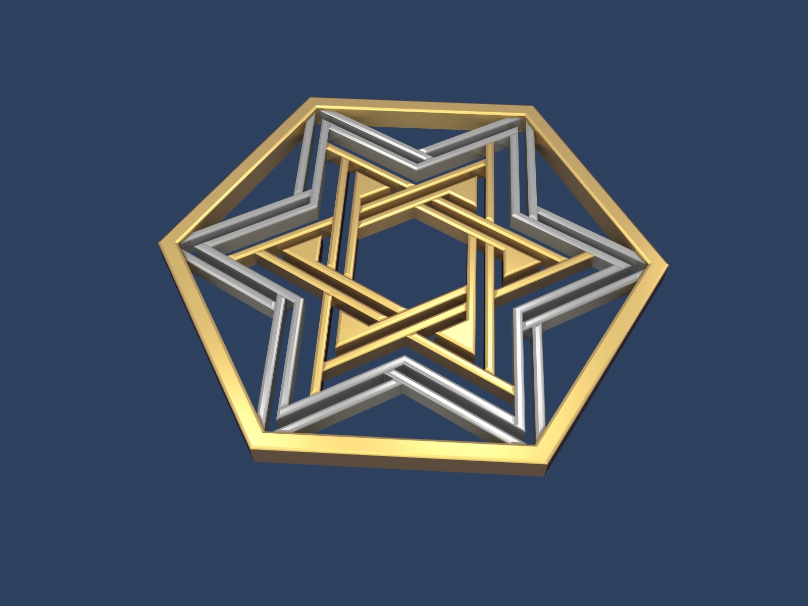 Star david hexagon 3D model - TurboSquid 1429623