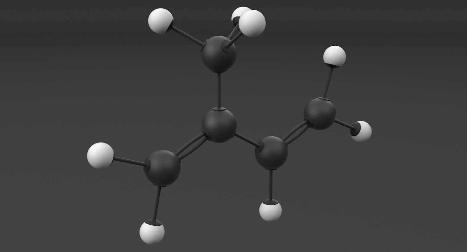 Molécula de borracha de isopreno Modelo 3D - TurboSquid 1429732