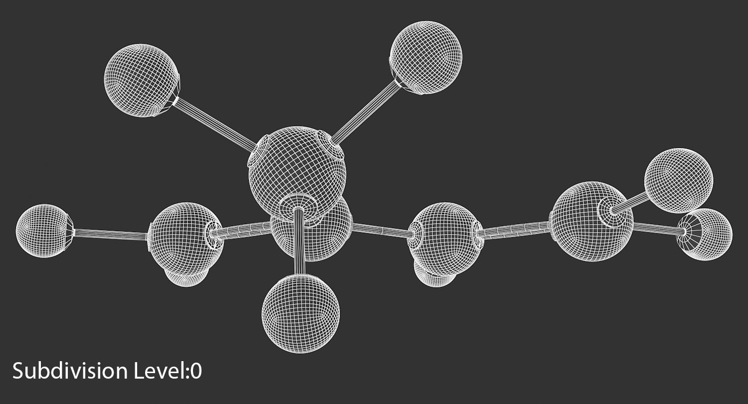 3D rubber isoprene molecule - TurboSquid 1429732