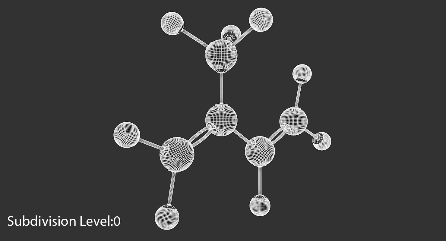 3D rubber isoprene molecule - TurboSquid 1429732