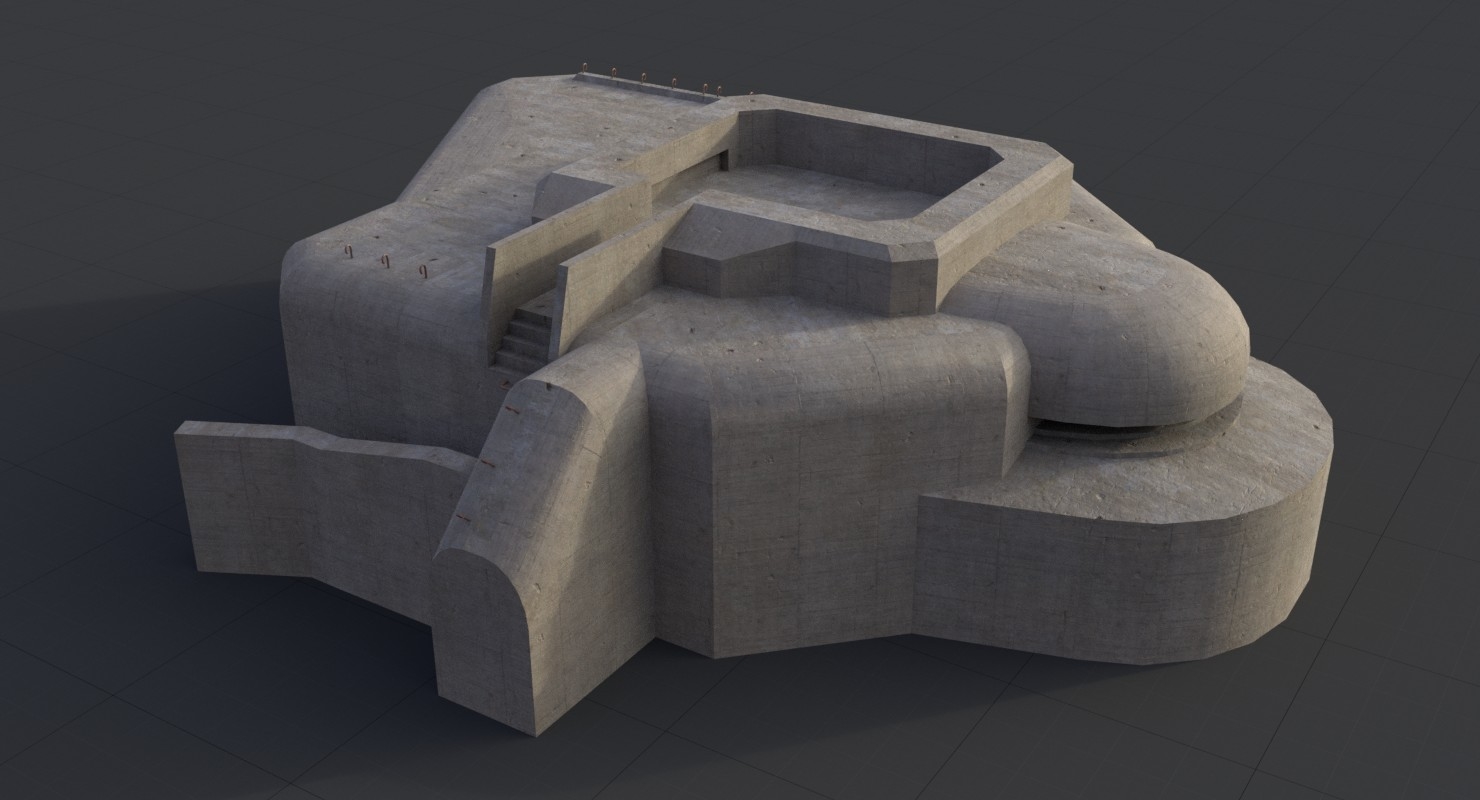 Wwii german bunkers 3D model - TurboSquid 1427239