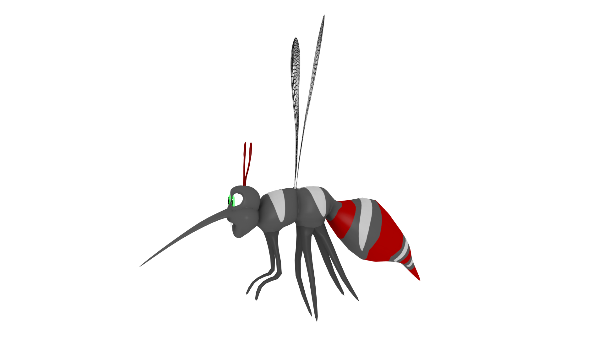 3D mosquito cartoon animation - TurboSquid 1429883