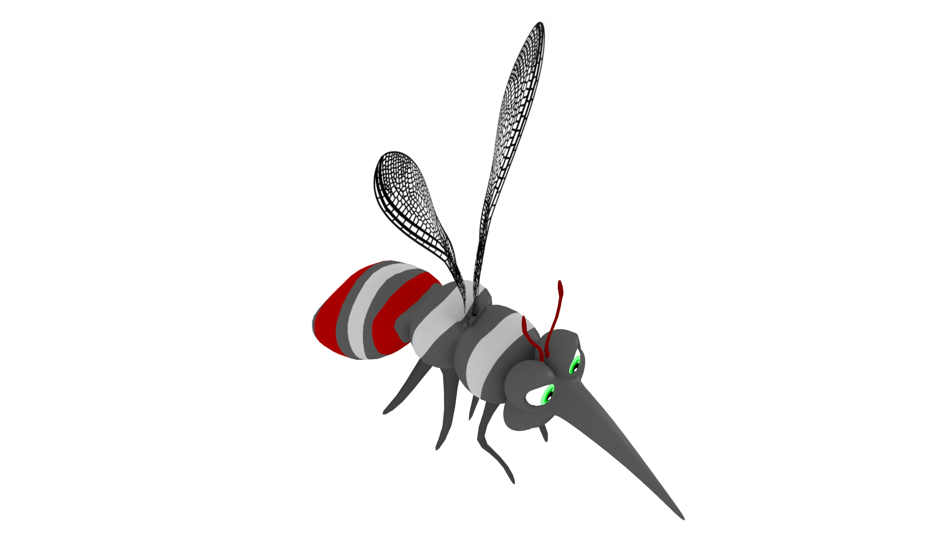 3D mosquito cartoon animation - TurboSquid 1429883