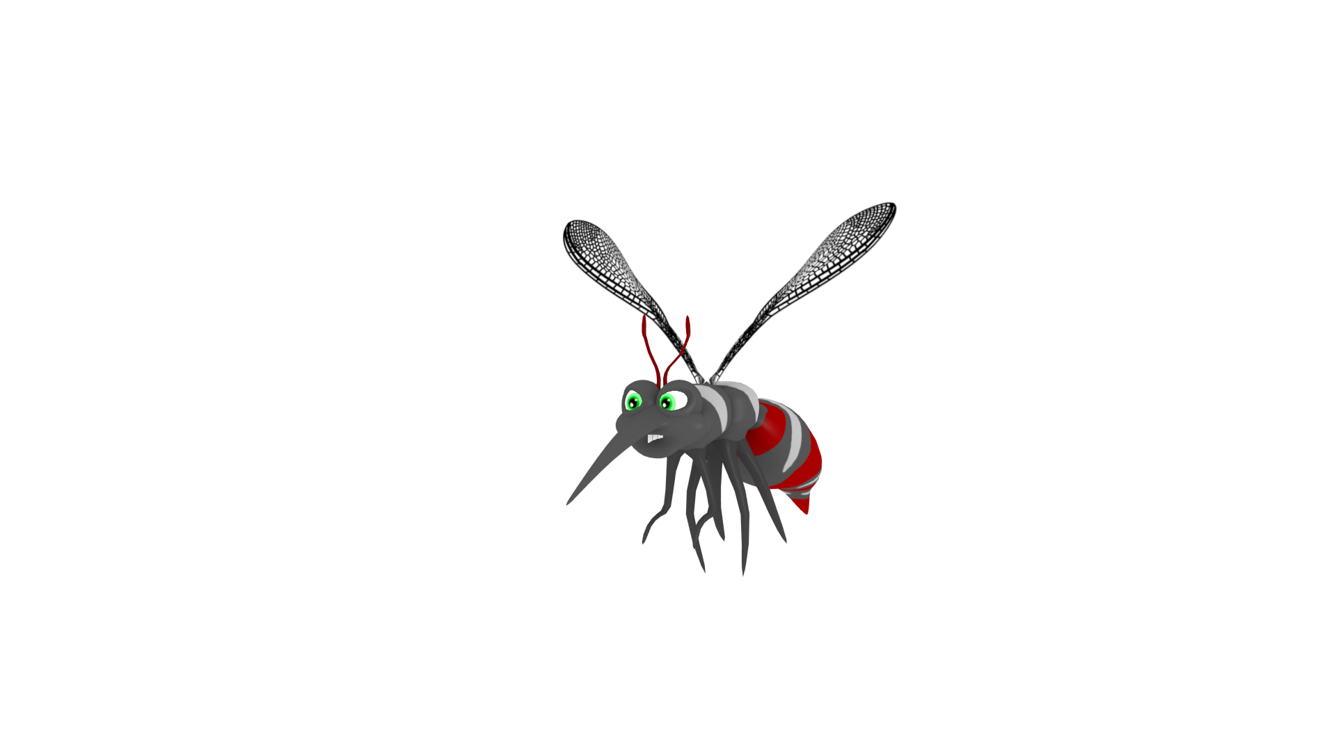 3D mosquito cartoon animation - TurboSquid 1429883