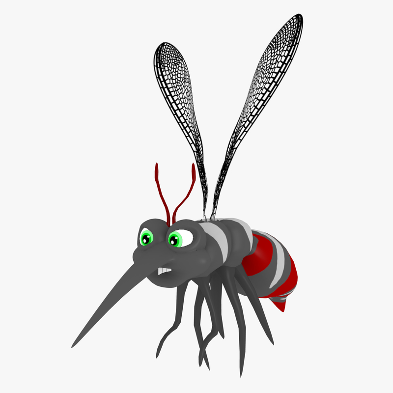 3D mosquito cartoon animation - TurboSquid 1429883