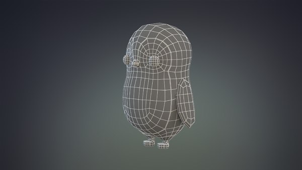 Cute cartoon penguin model - TurboSquid 1429895