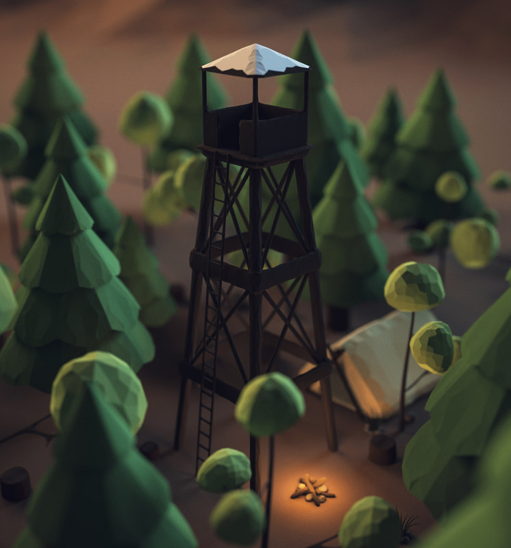 3D model forest campfire - TurboSquid 1429973