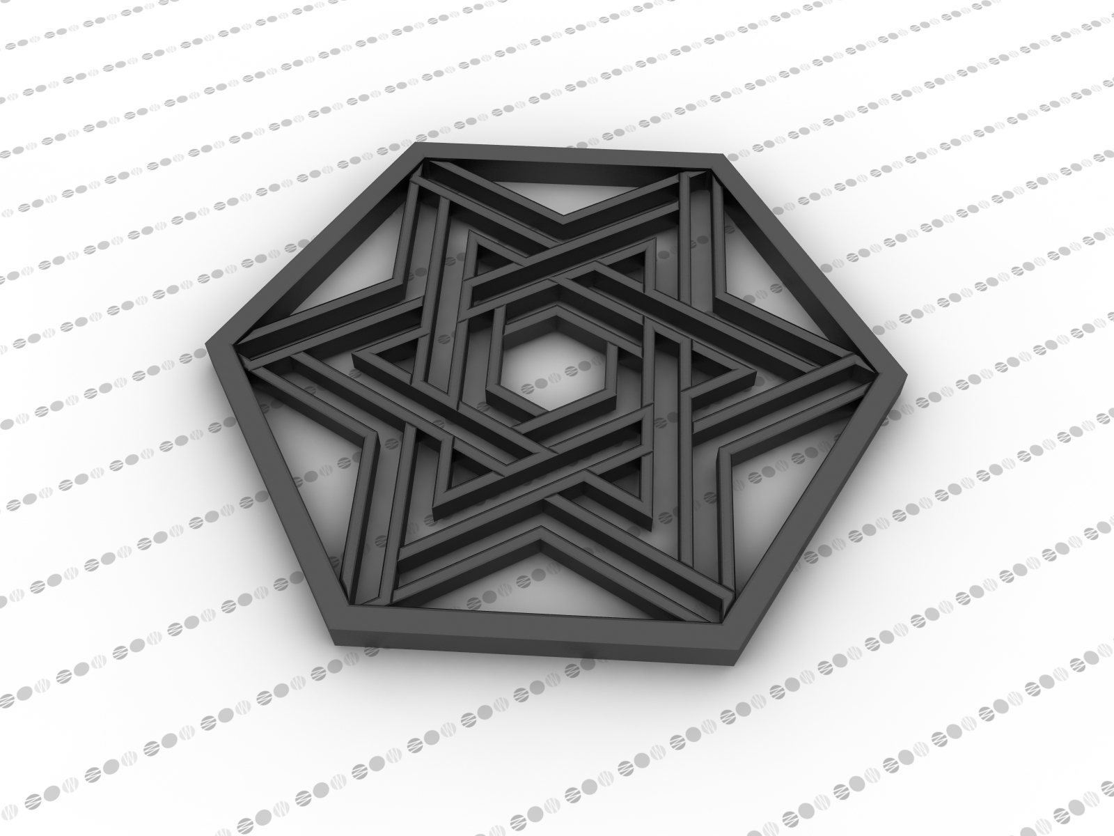 Star david hexagon 3D model - TurboSquid 1430222