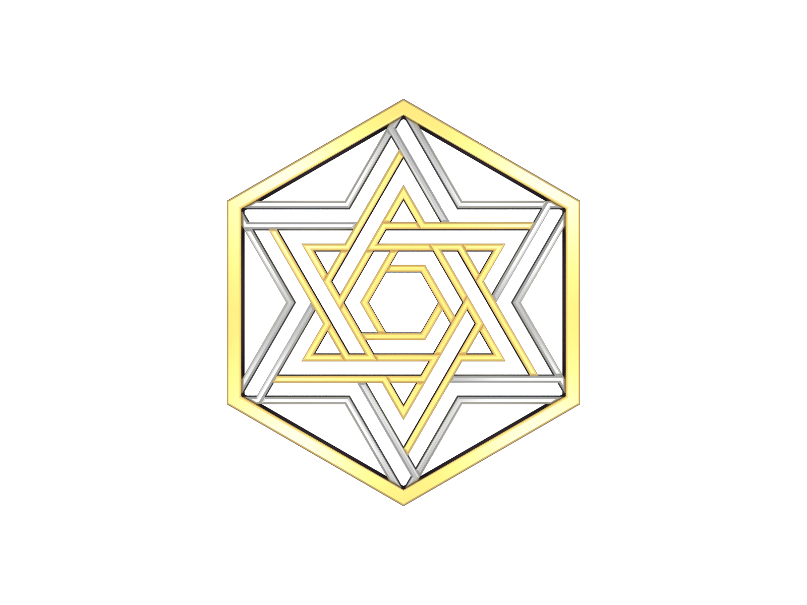Star david hexagon 3D model - TurboSquid 1430222