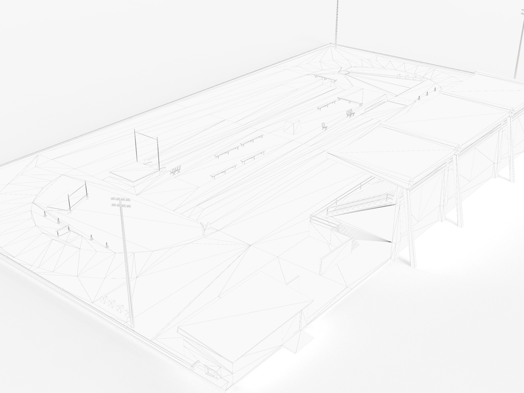 Athletics track stadium 3D model - TurboSquid 1430310