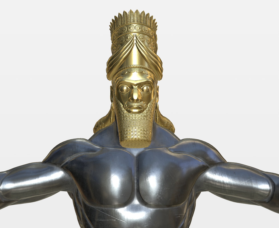 Daniel 2 Statue King Nebukadnezar Rigged Animated 3D 3D-Modell ...