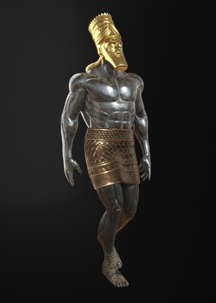 modelo 3d Estatua de Daniel 2 Rey Nebuchadnezzar Rigged 3D animado ...