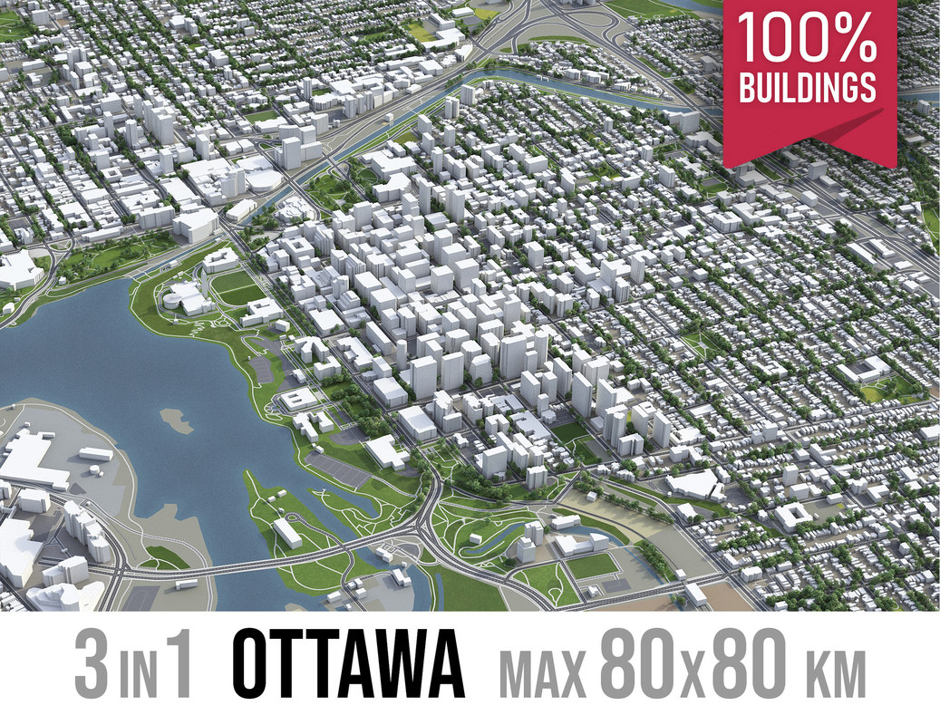 Ottawa area urban model - TurboSquid 1334500