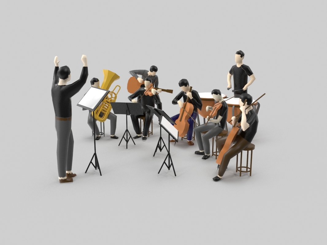 3D orchestra music player - TurboSquid 1430610