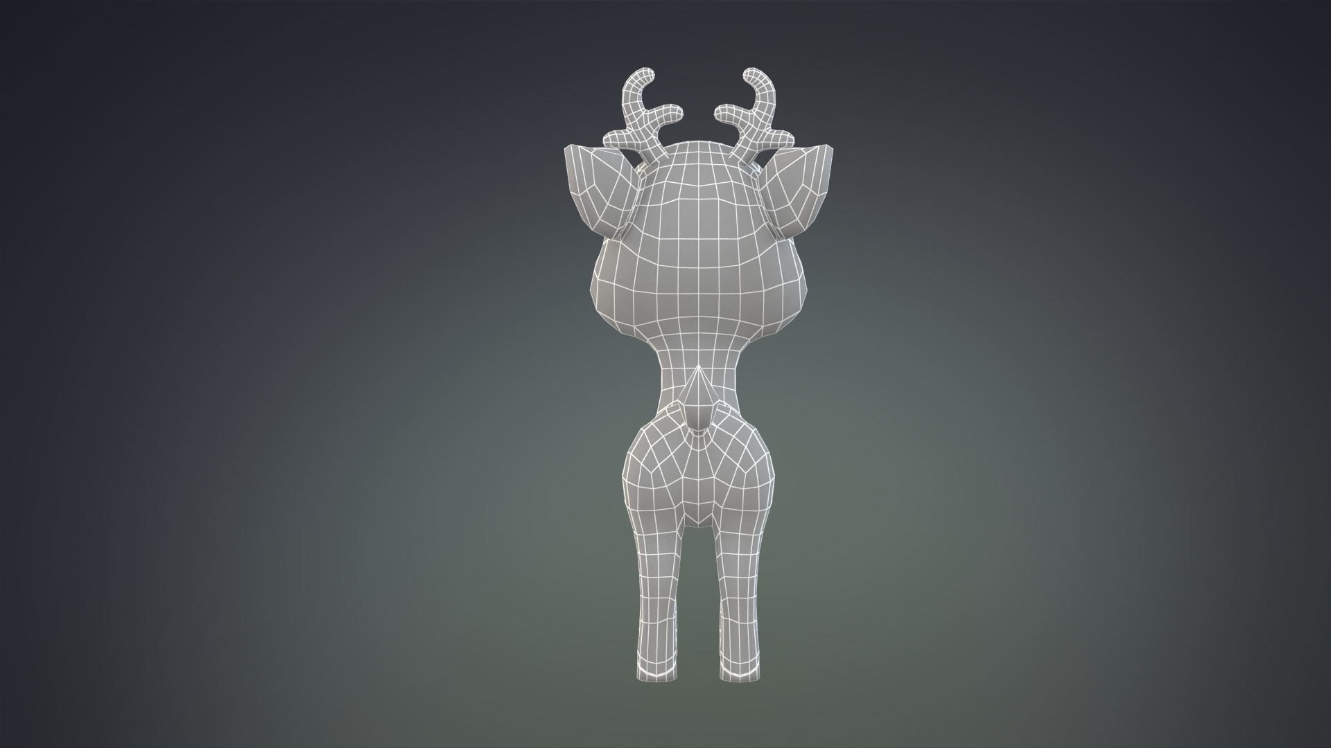 3D cute cartoon deer model - TurboSquid 1429884