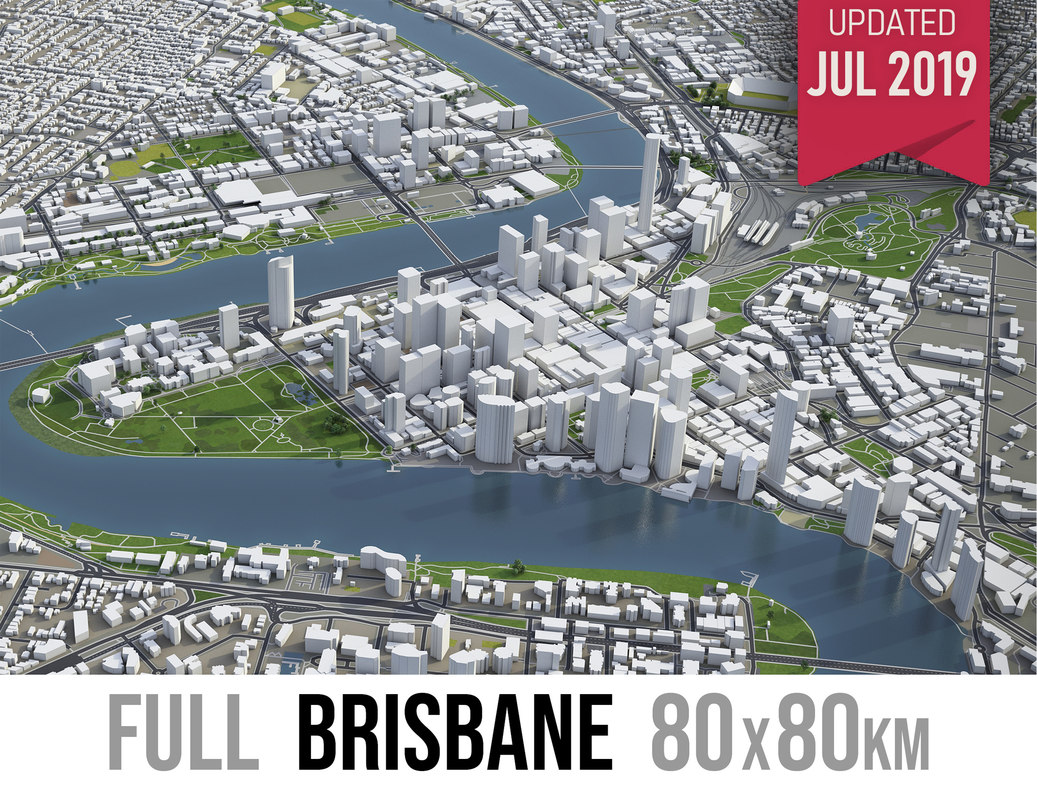 3D brisbane city area - TurboSquid 1334272