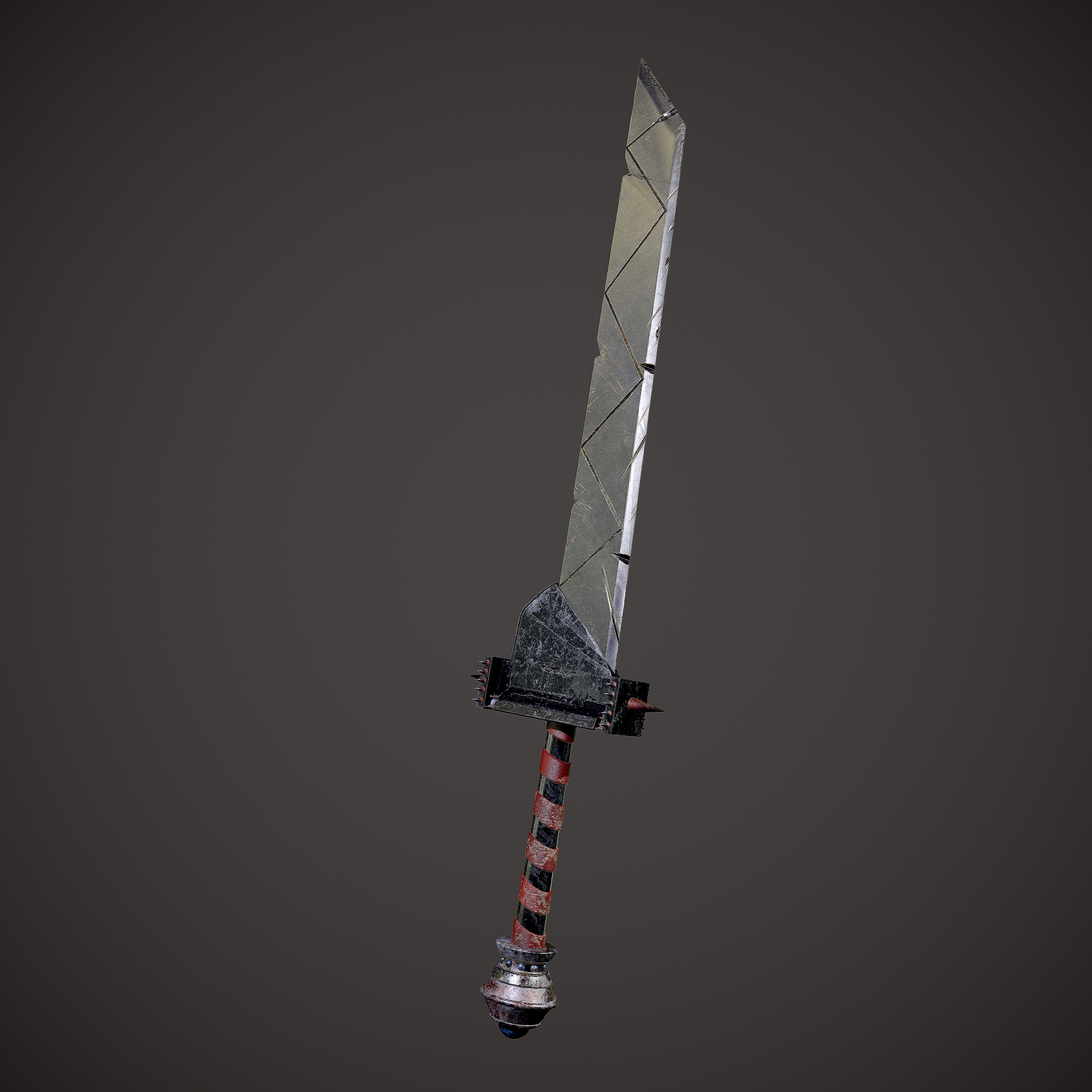 3D spiked fantasy sword - TurboSquid 1430693