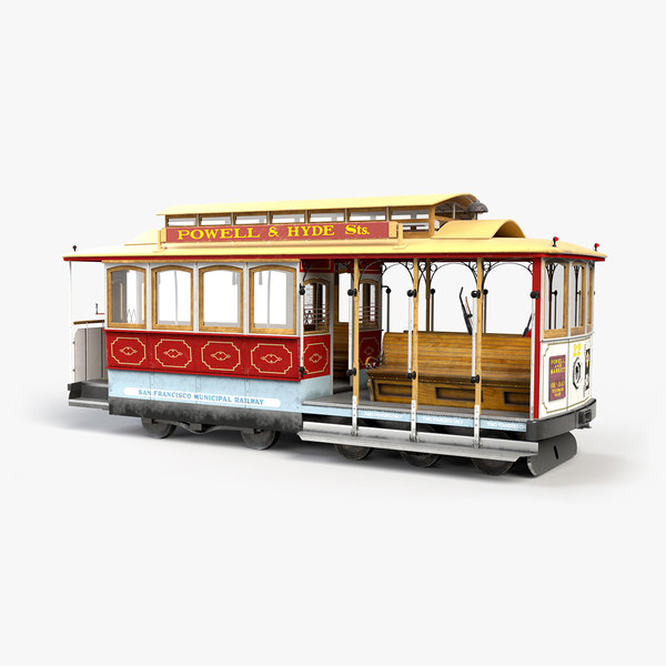 San francisco cable car model - TurboSquid 1430738
