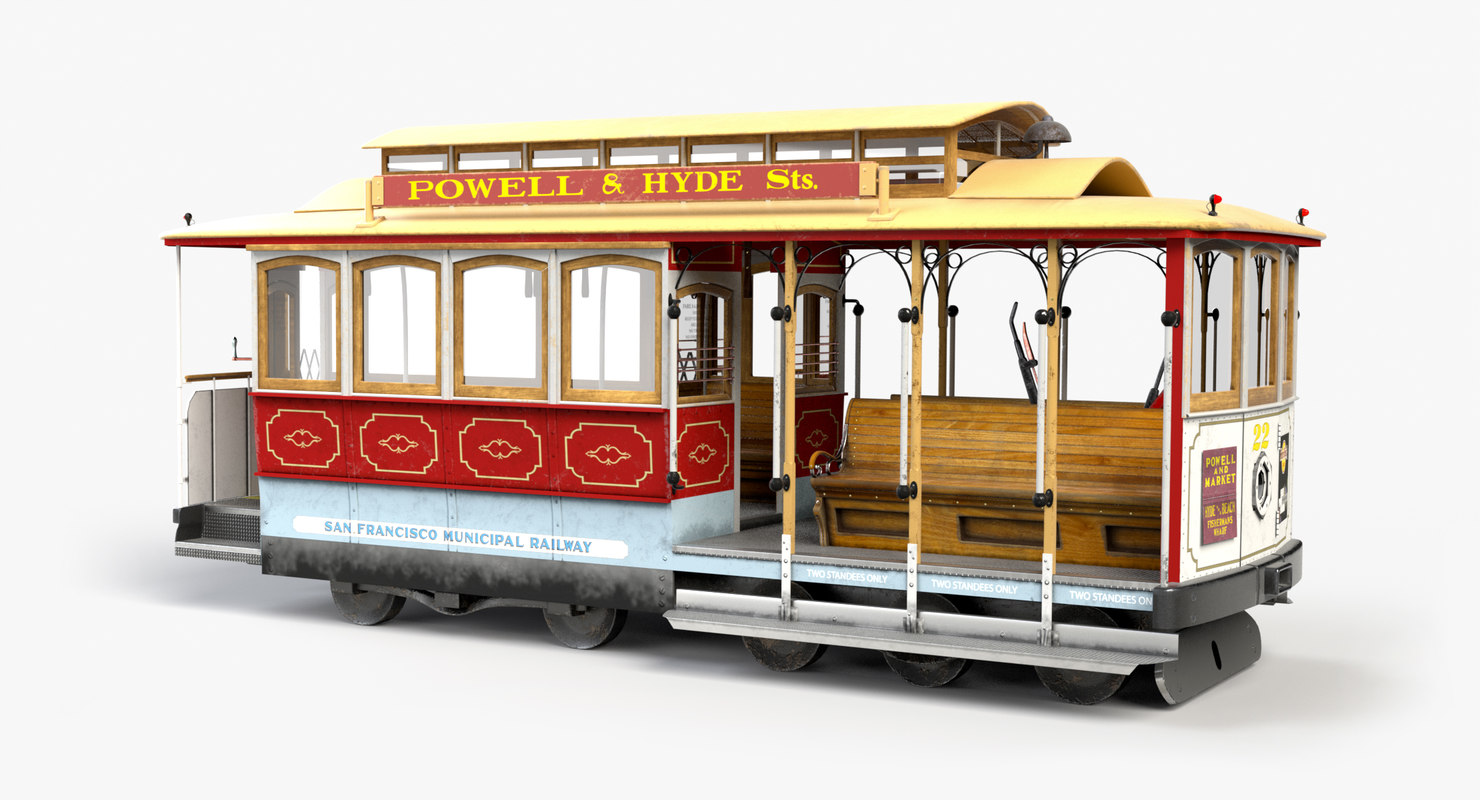 San francisco cable car model - TurboSquid 1430738