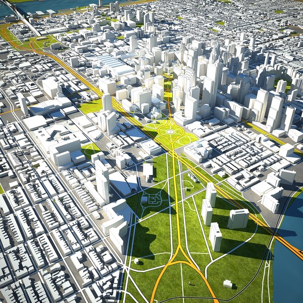 Philadelphia skyline buildings 3D model - TurboSquid 1430744