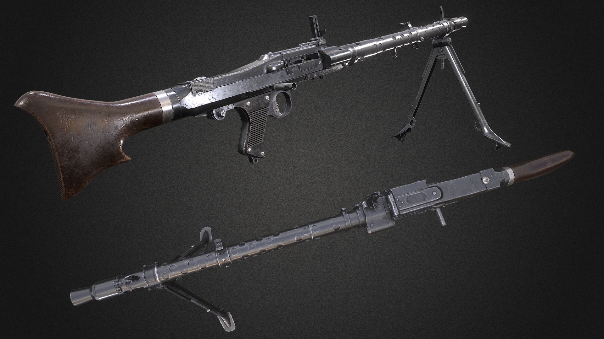 3D mg34 videogame asset model - TurboSquid 1430842