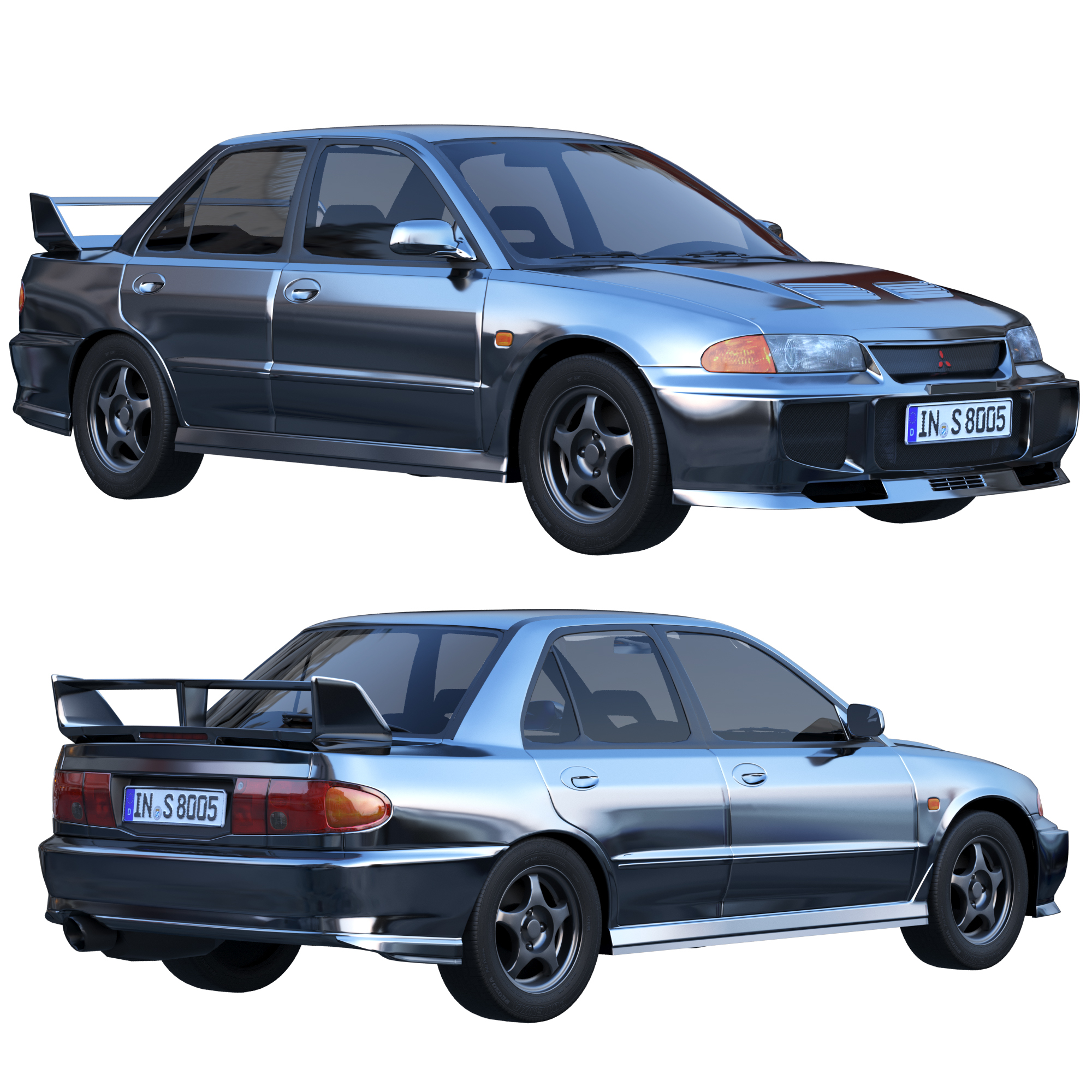 Evolução do Mitsubishi Lancer Modelo 3D - TurboSquid 1430852