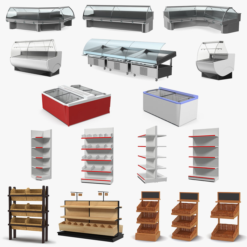 Shop displays 3D model - TurboSquid 1430918